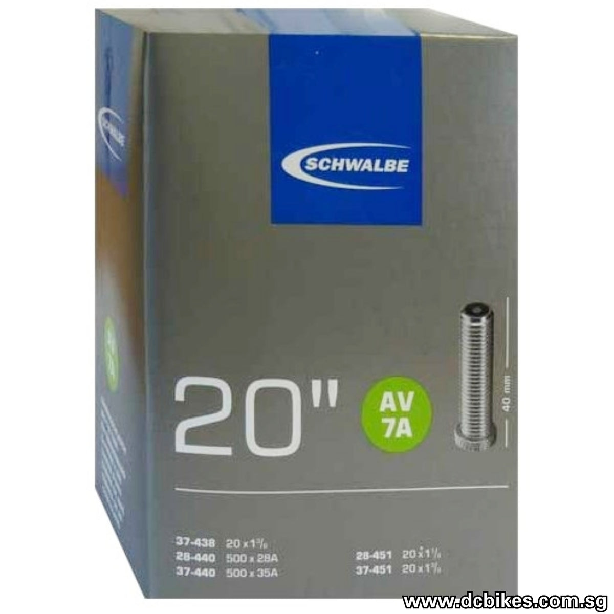 Schwalbe 20/22 Inch Presta/Schrader 451 Tube SV7A AV7A – Dcbikes