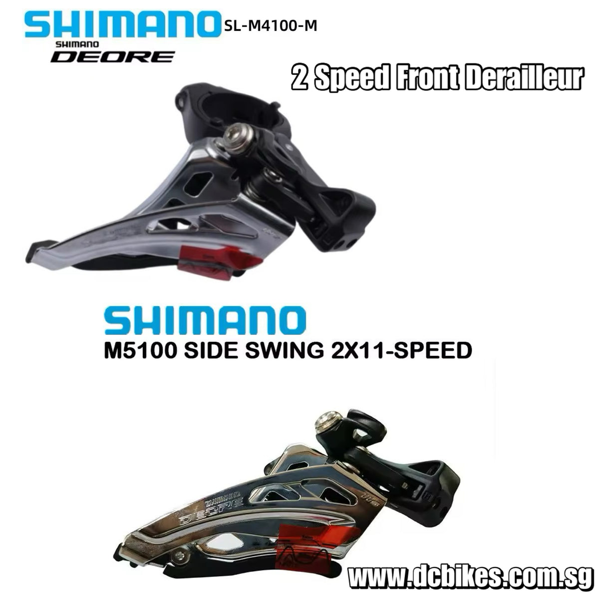 Shimano M4100 | M5100 Deore Series 2 Speed Front Derailleur 22 Speed ...