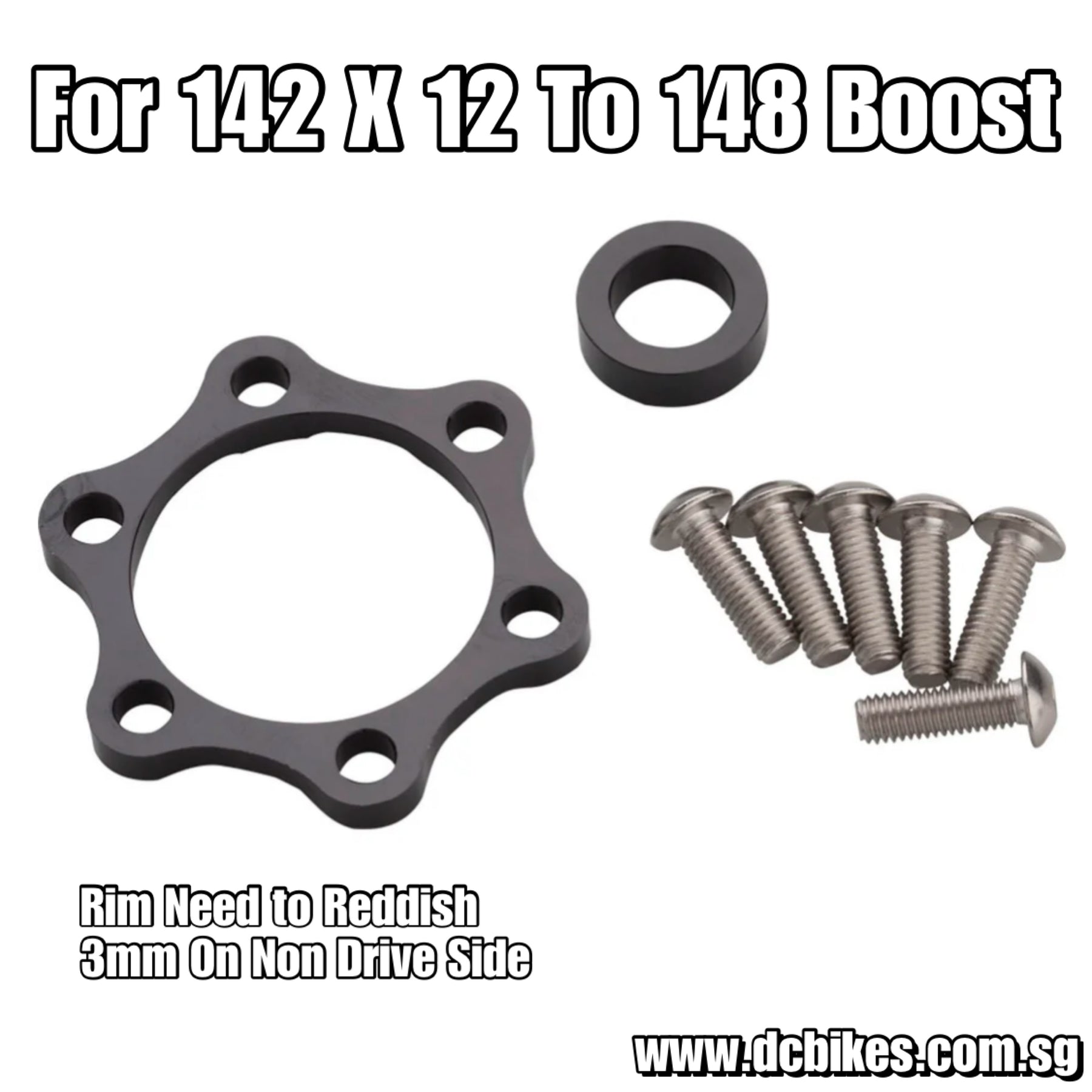 Problem Solver Boost Rear Hub 142mm X 12mm To 148mm X 12mm Boost 6mm A ...