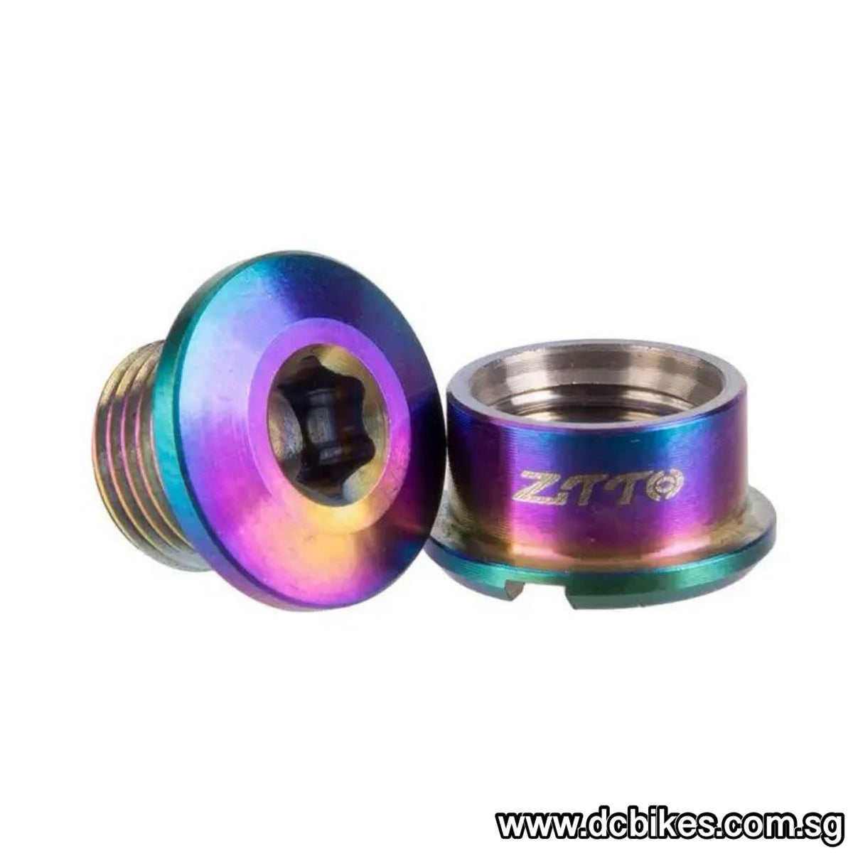 M8 X 6.5mm Oil Slick Single Speed MTB Titanium Chain Ring Bolts – Dcbikes