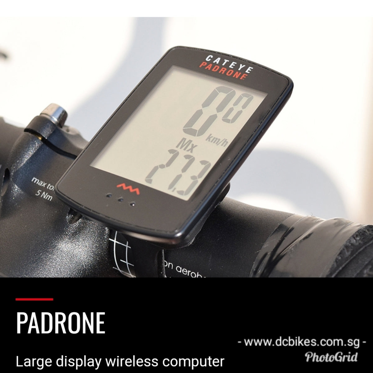 Cateye Padrone Large Screen MTB Road Cycling Wireless Speedometer Comp ...