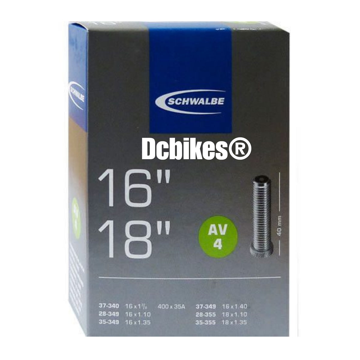 Schwalbe 16'' Inch | 18" Inch x 1 3/8" Presta Schrader 40mm Brompton I ...