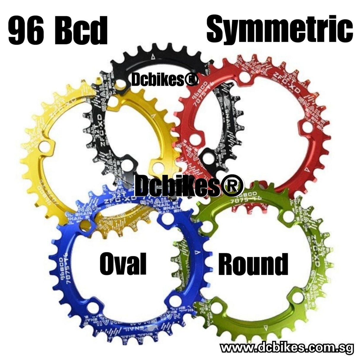 96bcd Oval/Round Narrow Wide Symmetric Chain Rings – Dcbikes
