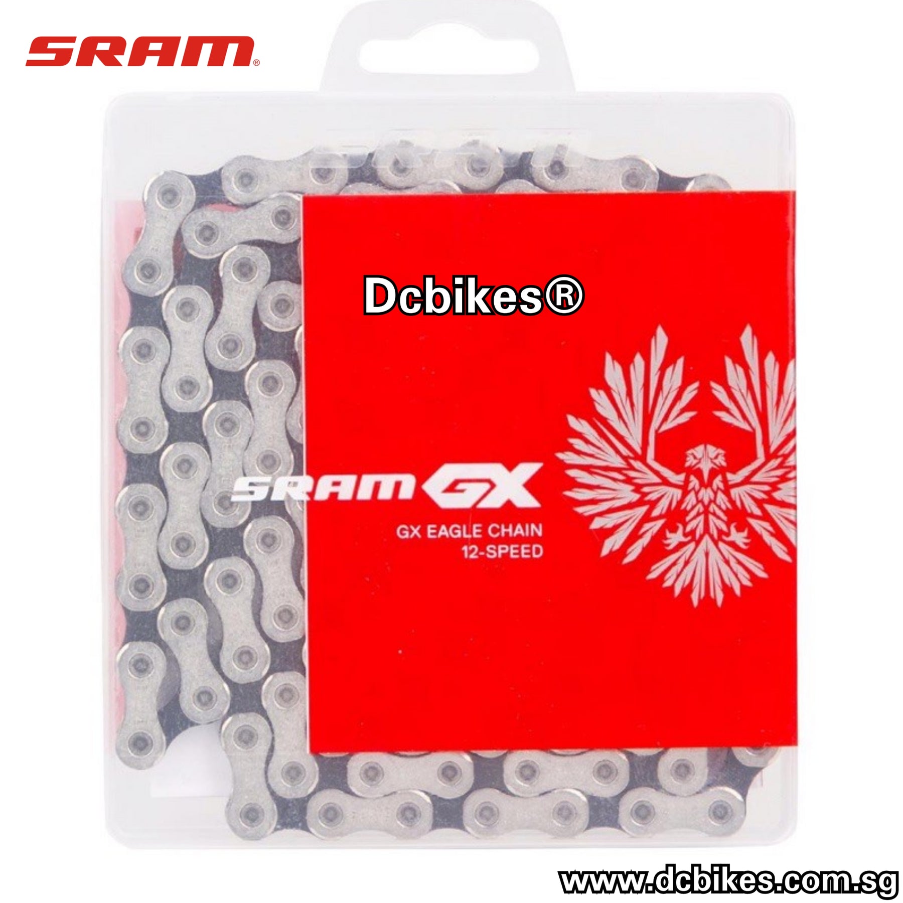 12-speed Bicycle Chain SRAM PC GX Eagle 12-Speed Chain - 126 Links ...