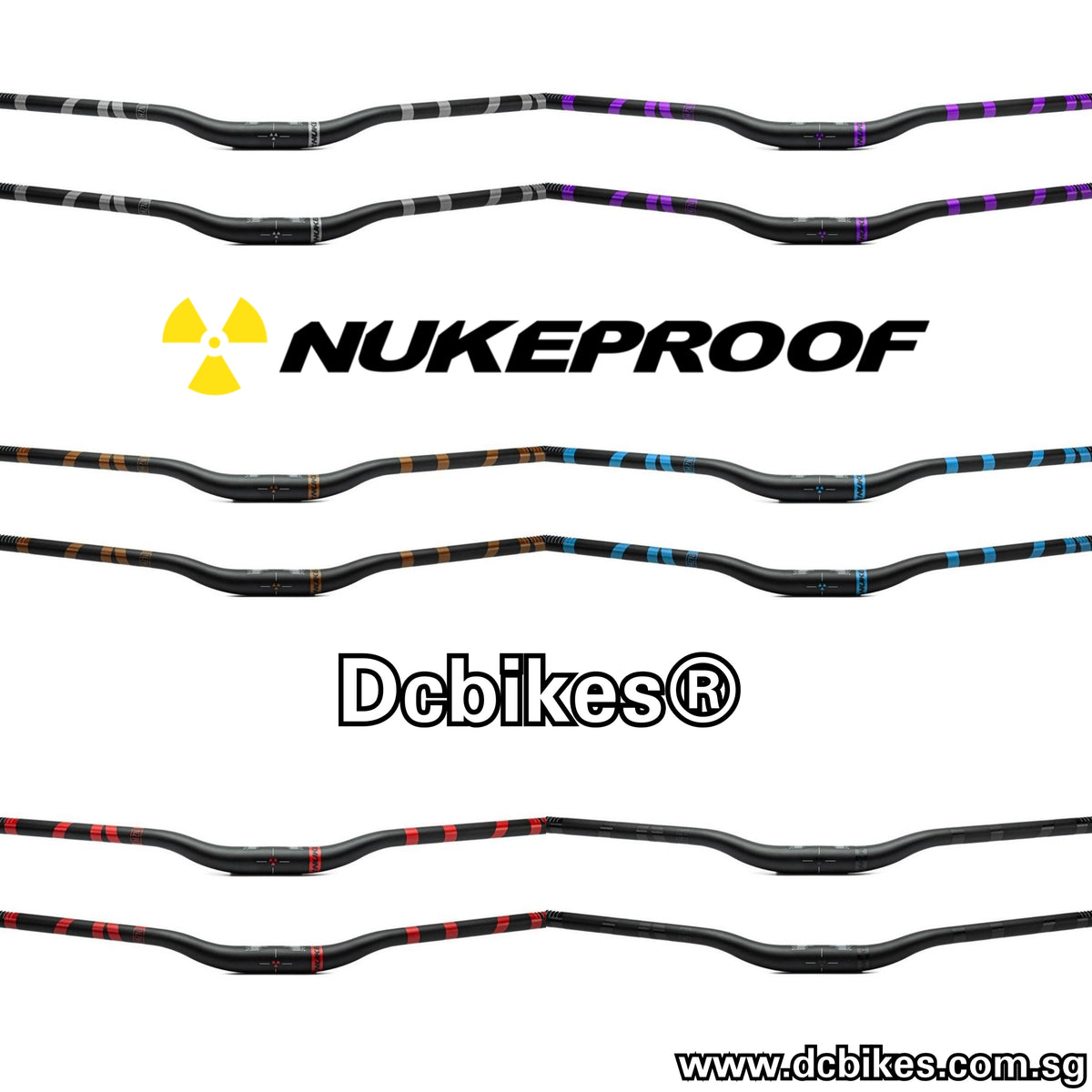 Nukeproof 800mm Horizon 25mm/38mm Rise V2 Alloy Handlebar 31.8mm/35mm ...