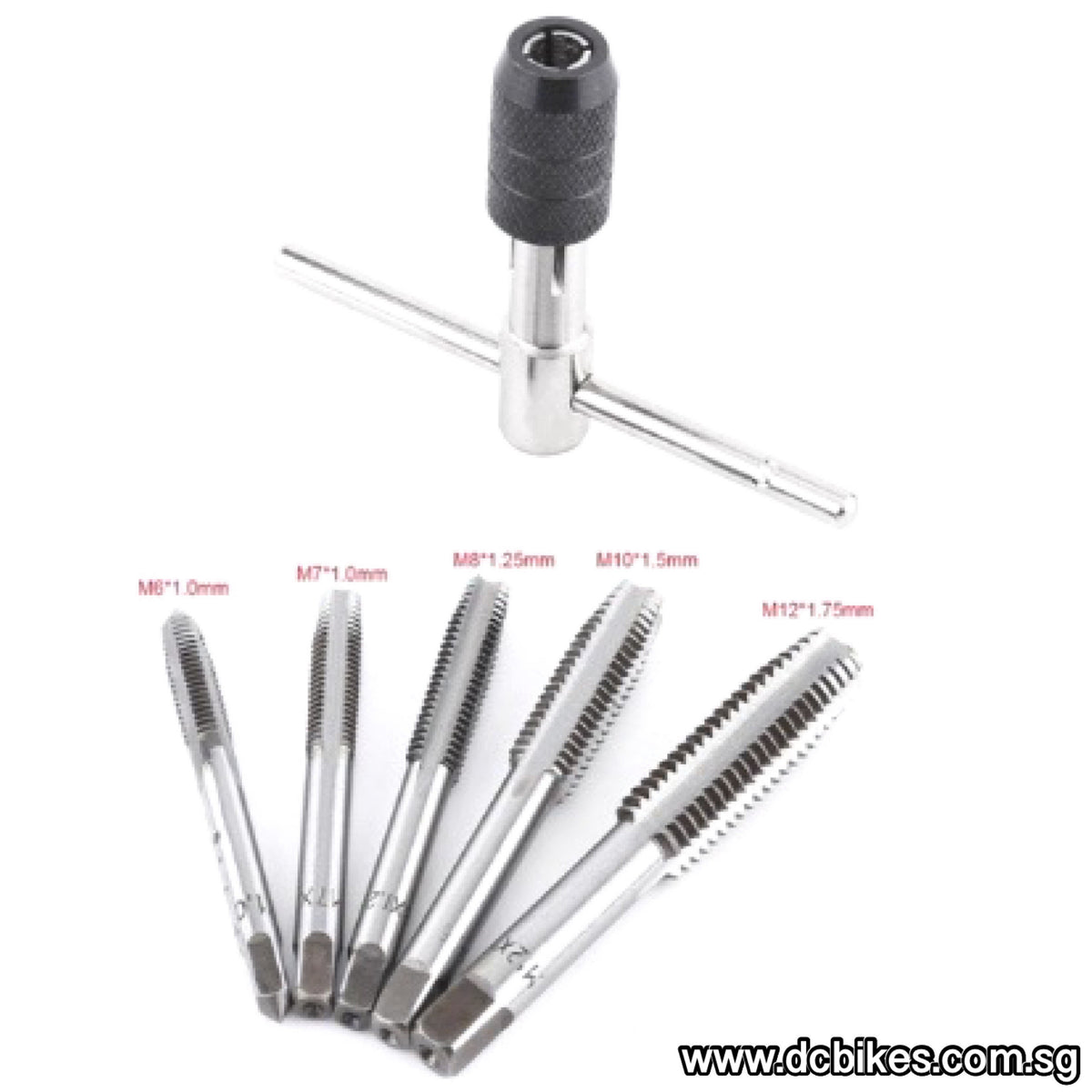 M6 M7 M8 M10 M12 Metric Screw Tap Thread Tapping Wrench Set – Dcbikes