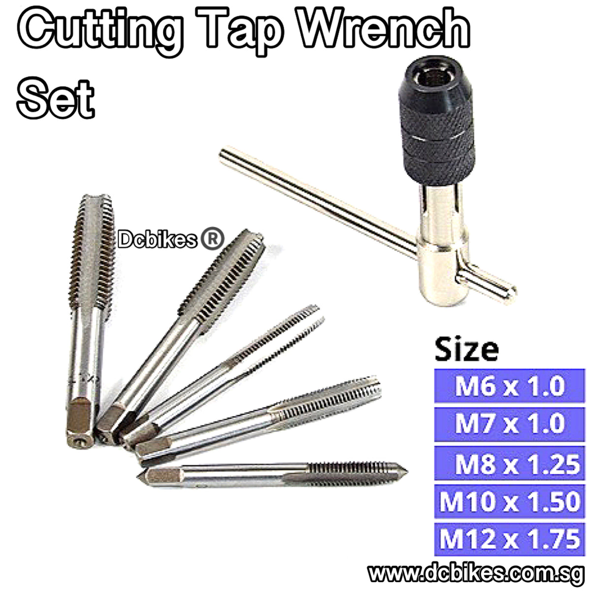 M6 M7 M8 M10 M12 Metric Screw Tap Thread Tapping Wrench Set – Dcbikes
