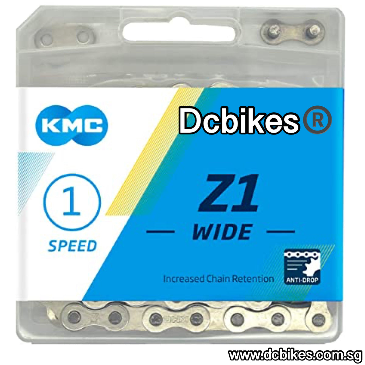 KMC Z1 Wide Silver Gold Single Speed Chain 112 Links – Dcbikes