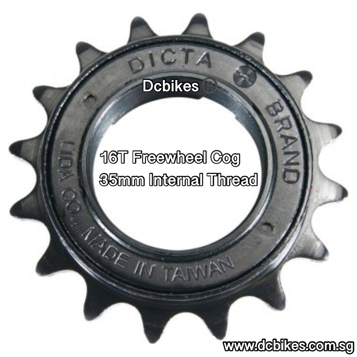 Salt Black Freewheel Threaded Sprocket Cog - 14T / 16T - Right Hand Dr ...